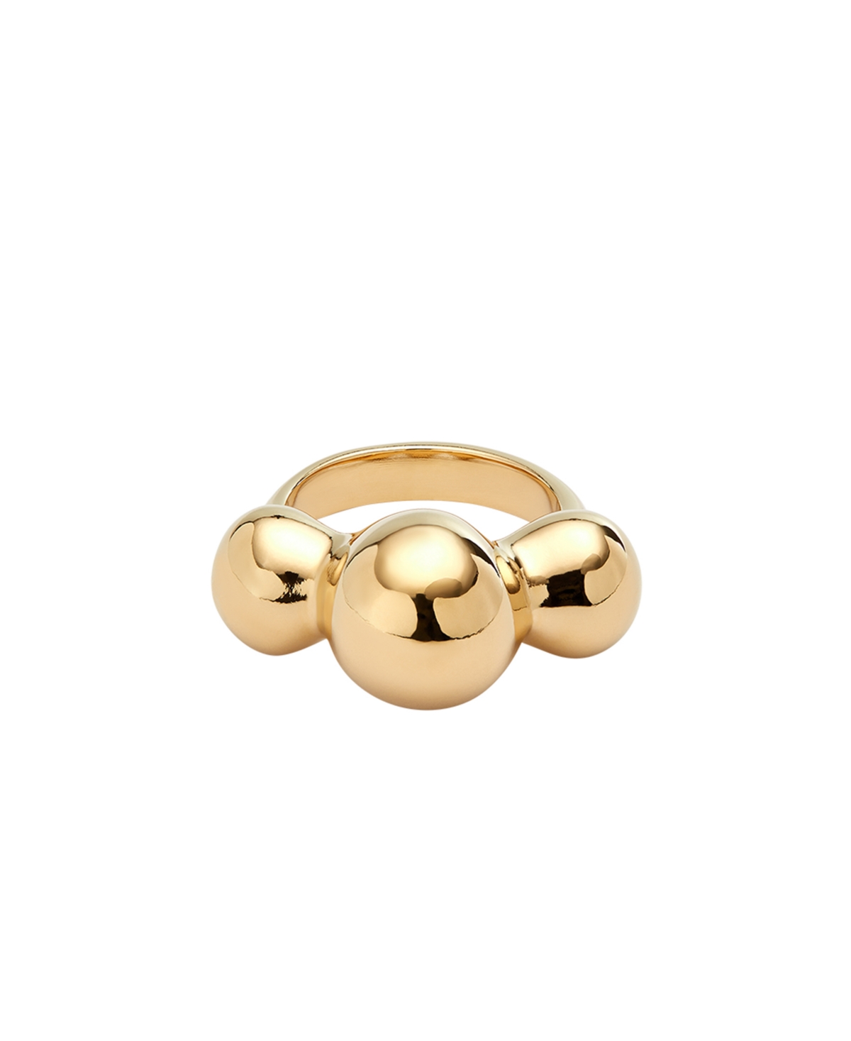 Click here for UNOde50 18K Gold-Plated Ring with Three Central Ba... prices