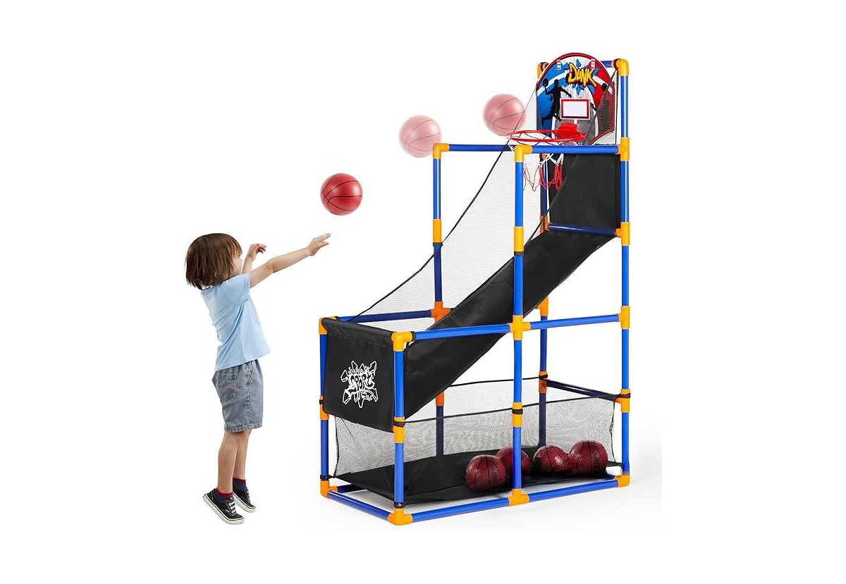 Click here for Arcade Basketball Game Set with 4 Balls and Hoop f... prices