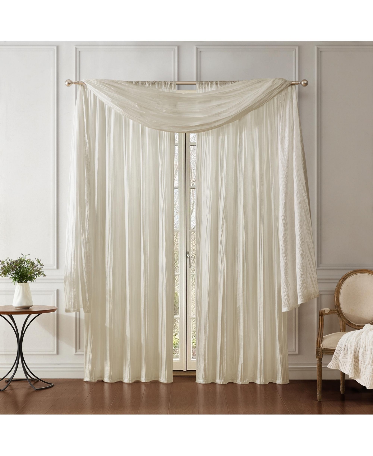 Click here for Elrene Athena 52 X 108 Window Panel With Scarf  Se... prices