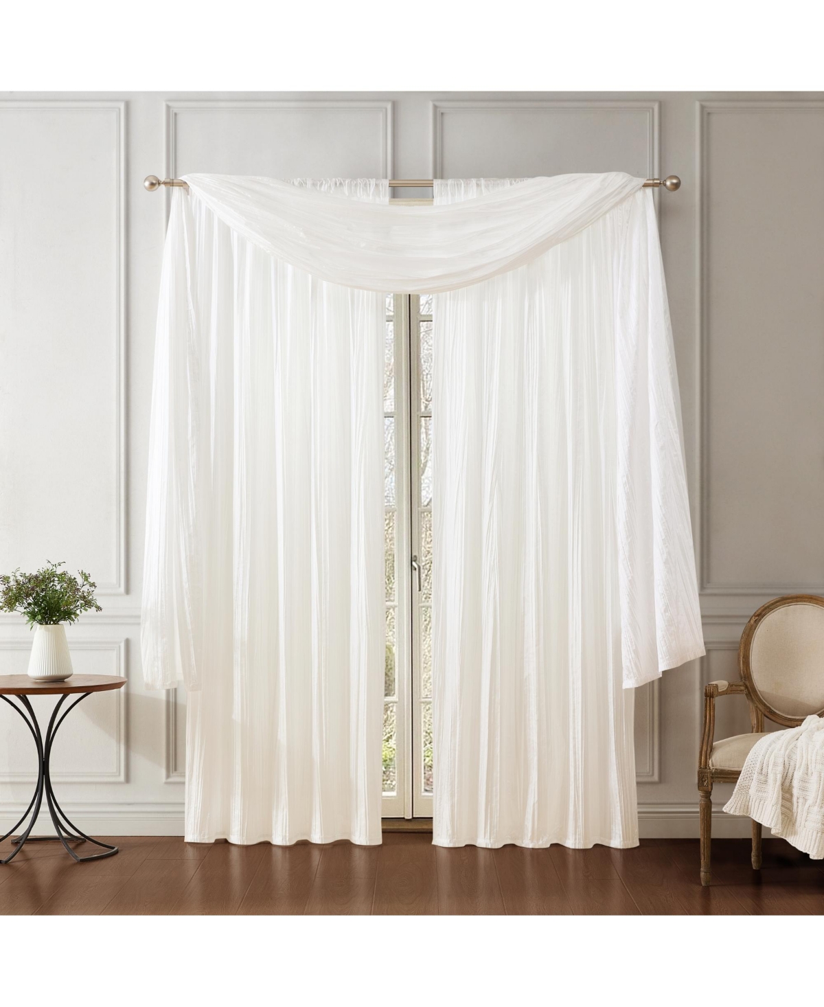 Click here for Elrene Athena 52 X 108 Window Panel With Scarf  Se... prices