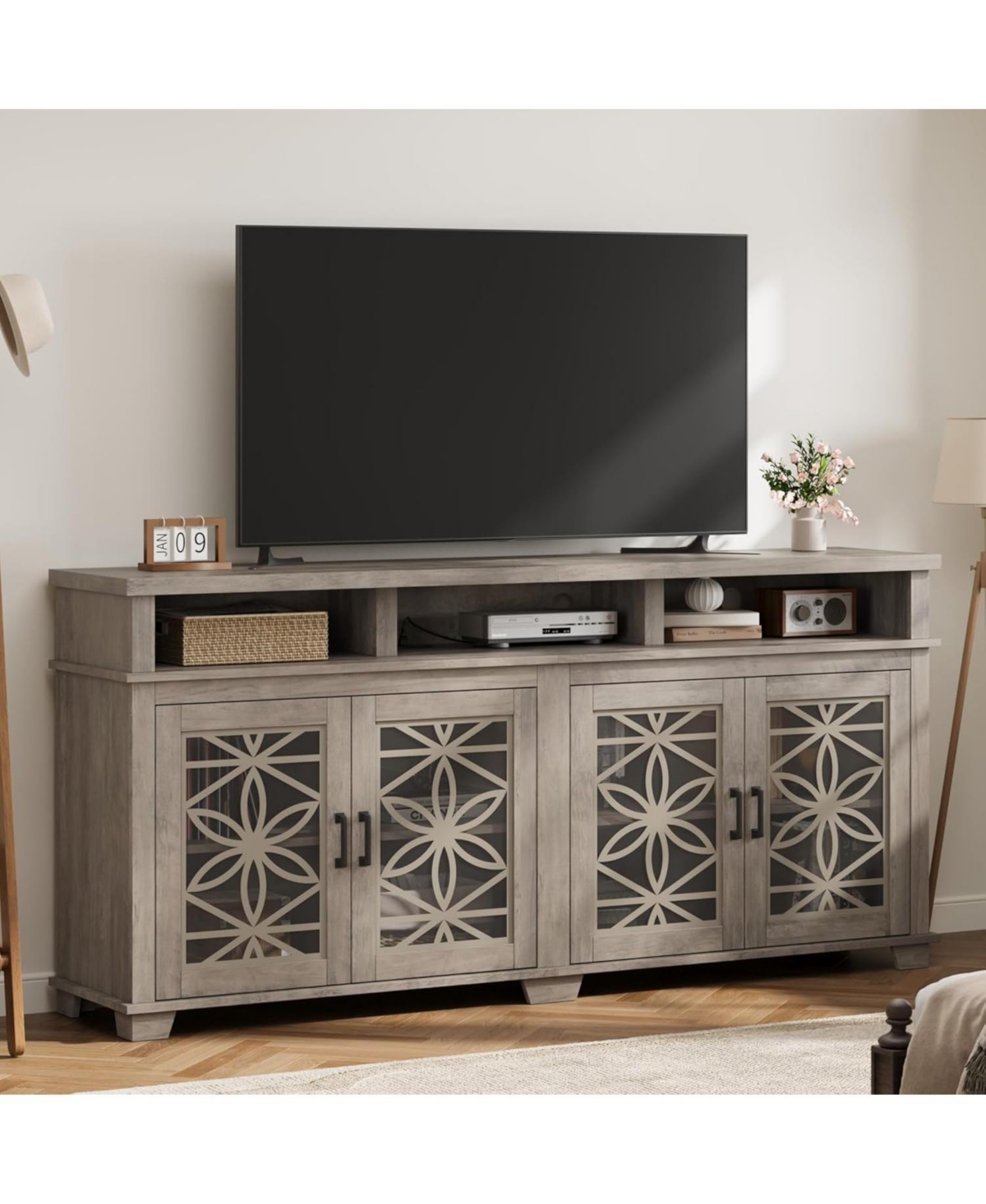 Click here for gaomon Farmhouse Tv Stand for 81 Inch  Mid Century... prices