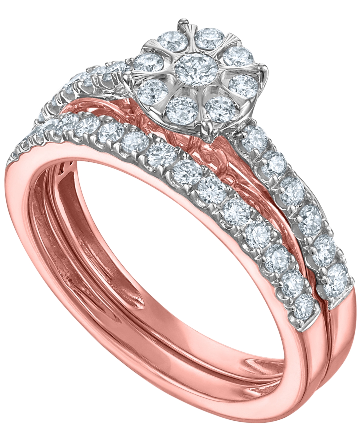 Click here for Macys Diamond (3/4 ct. t.w.) Bridal Set Ring in 14... prices