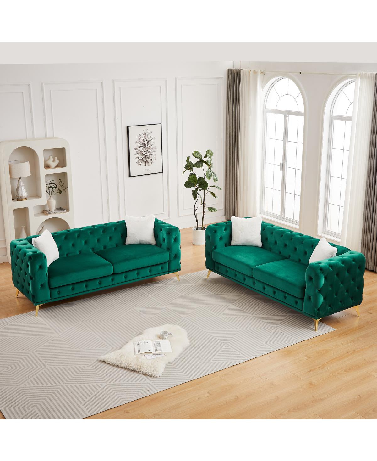 Click here for Streamdale Furniture Velvet 3+3 Seater Sofa with S... prices