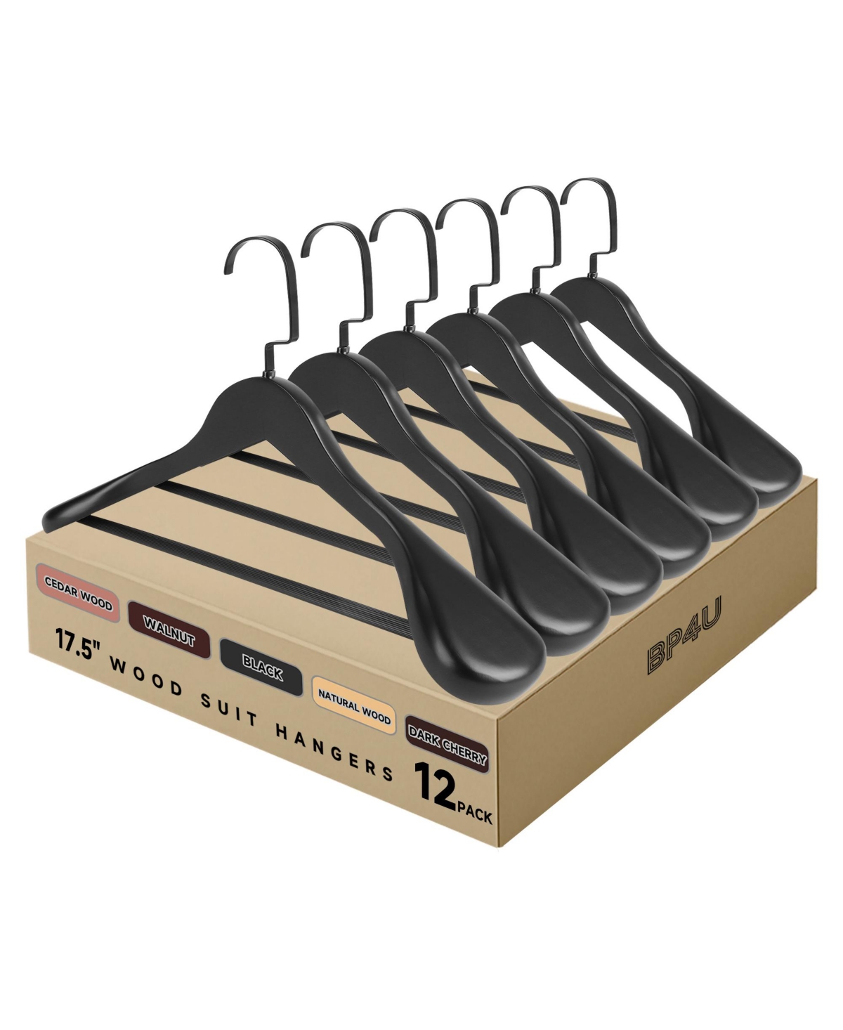 Click here for BP4U Wooden Suit Hangers with Pants Bar for Mens C... prices