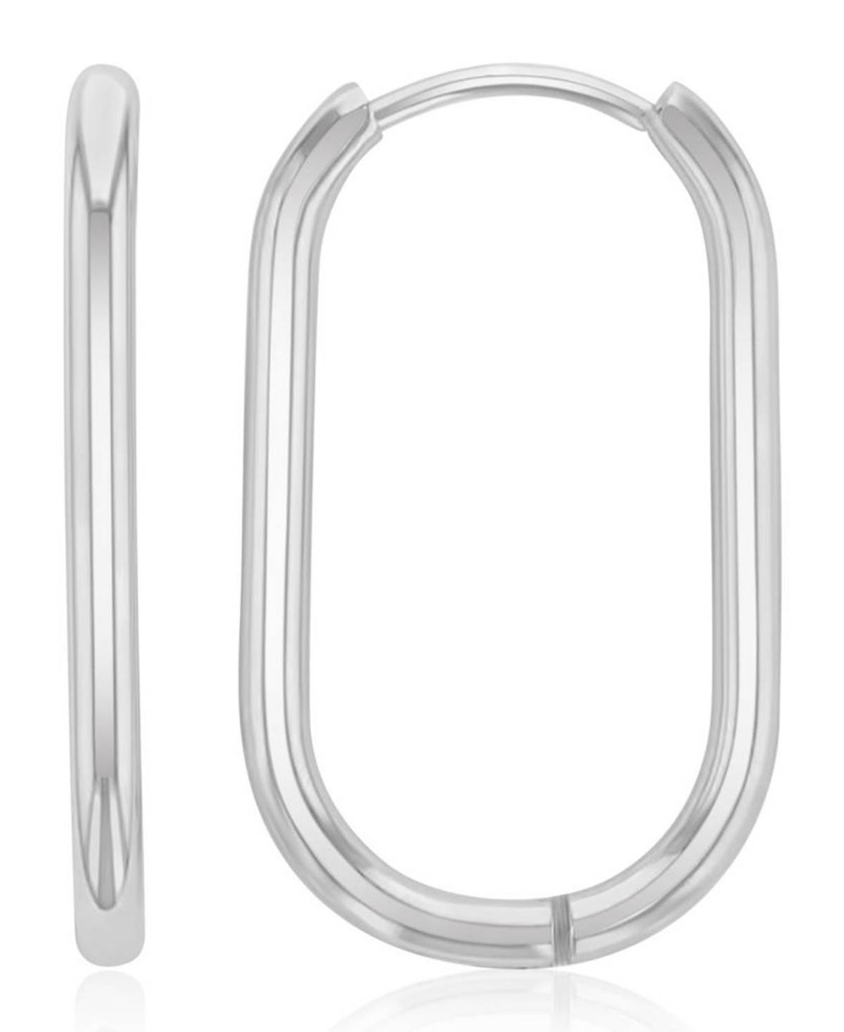 Click here for Roxy Waterproof Platinum 25mm Oval Hoop Earrings -... prices