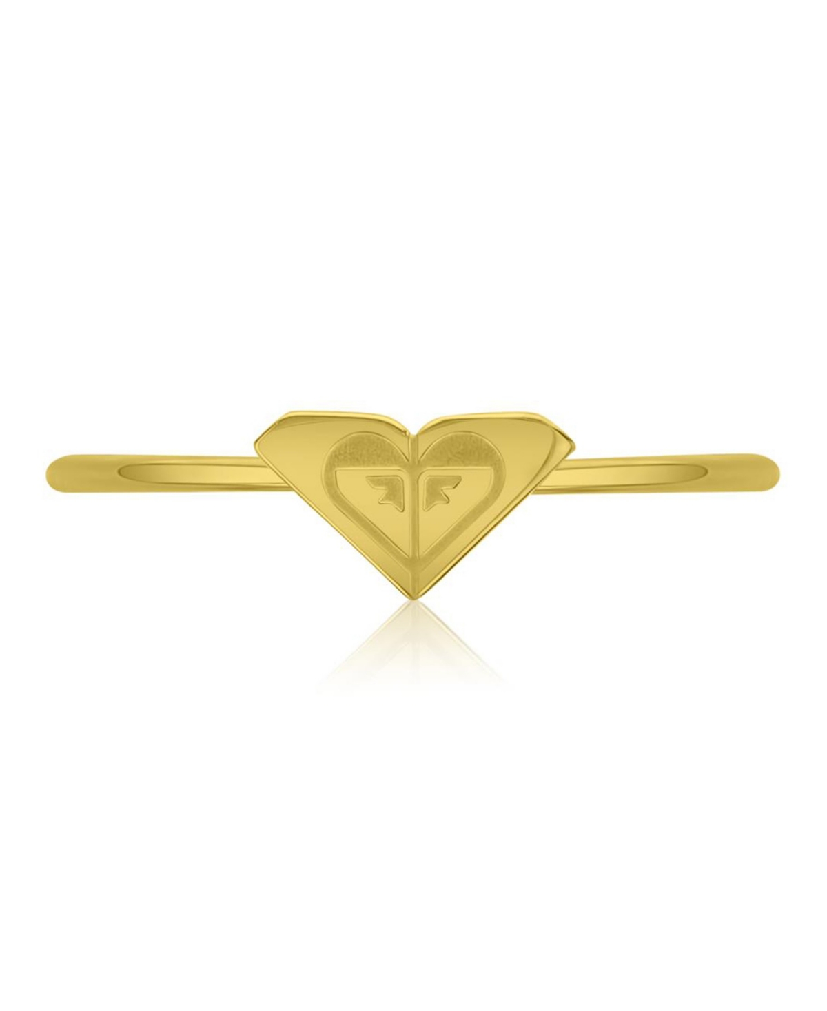 Click here for Roxy Waterproof Yellow Triangular Heart Ring - Gol... prices