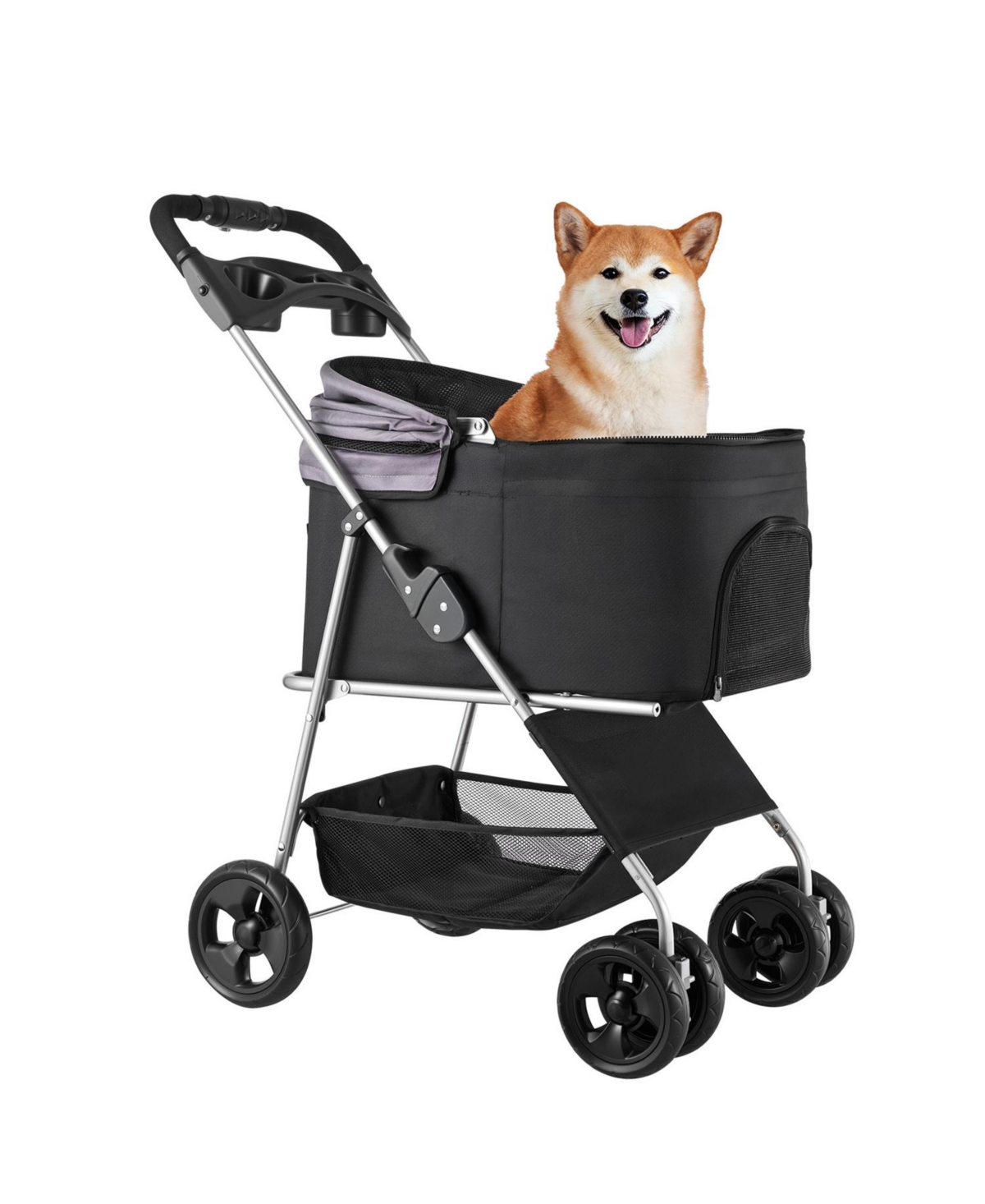 Click here for Aostirmotor 4-Wheel Foldable Pet Stroller for Dogs... prices