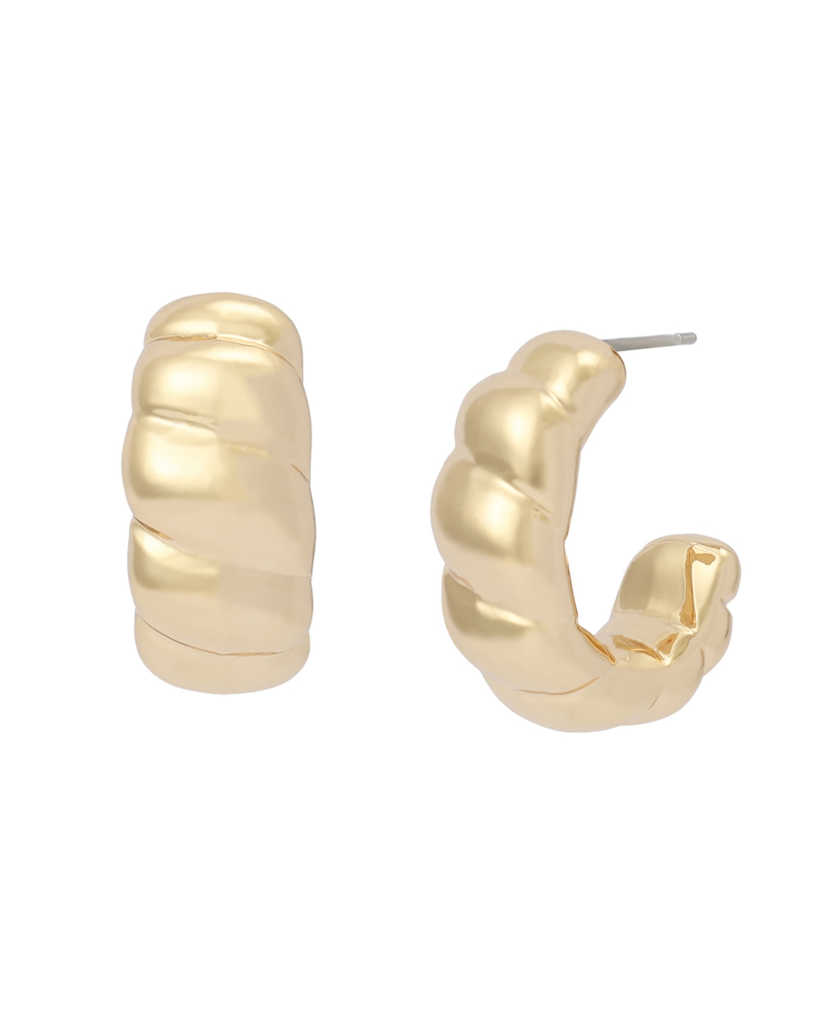 Click here for Steve Madden Vintage Textured Hoop Earrings - Gold prices