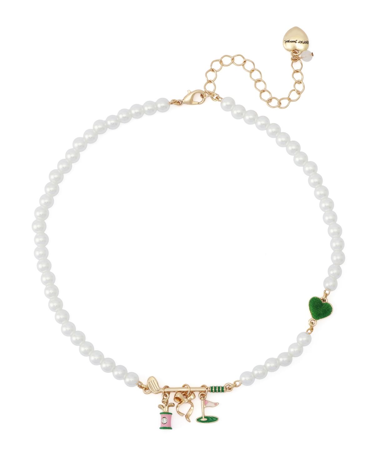 Click here for Betsey Johnson Faux Stone Golf Bib Mother of Pearl... prices