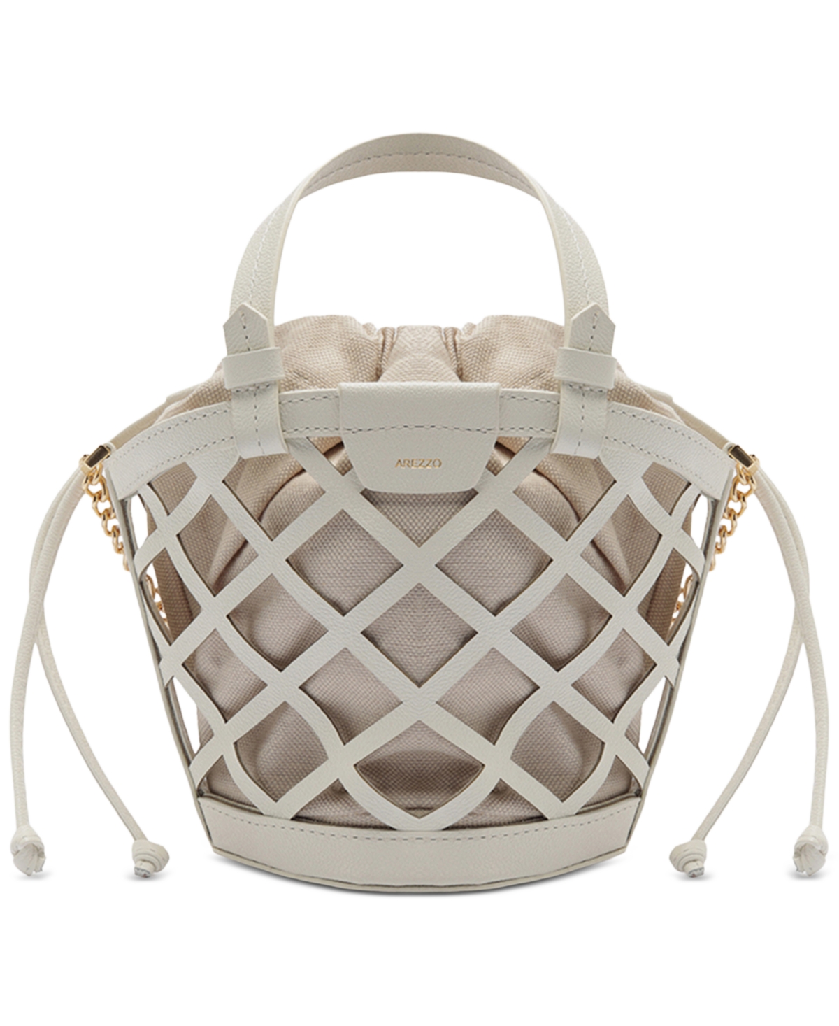 Click here for Arezzo Petra Mini Leather Bucket Bag - Crema White prices