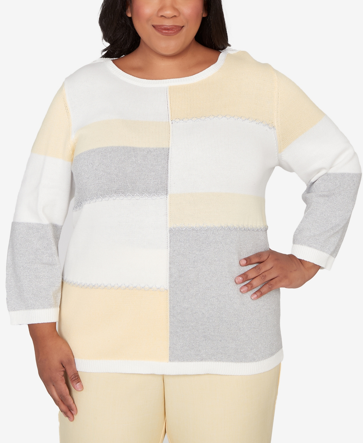 Click here for Alfred Dunner Plus Size Al Fresco Ribbed Colorbloc... prices