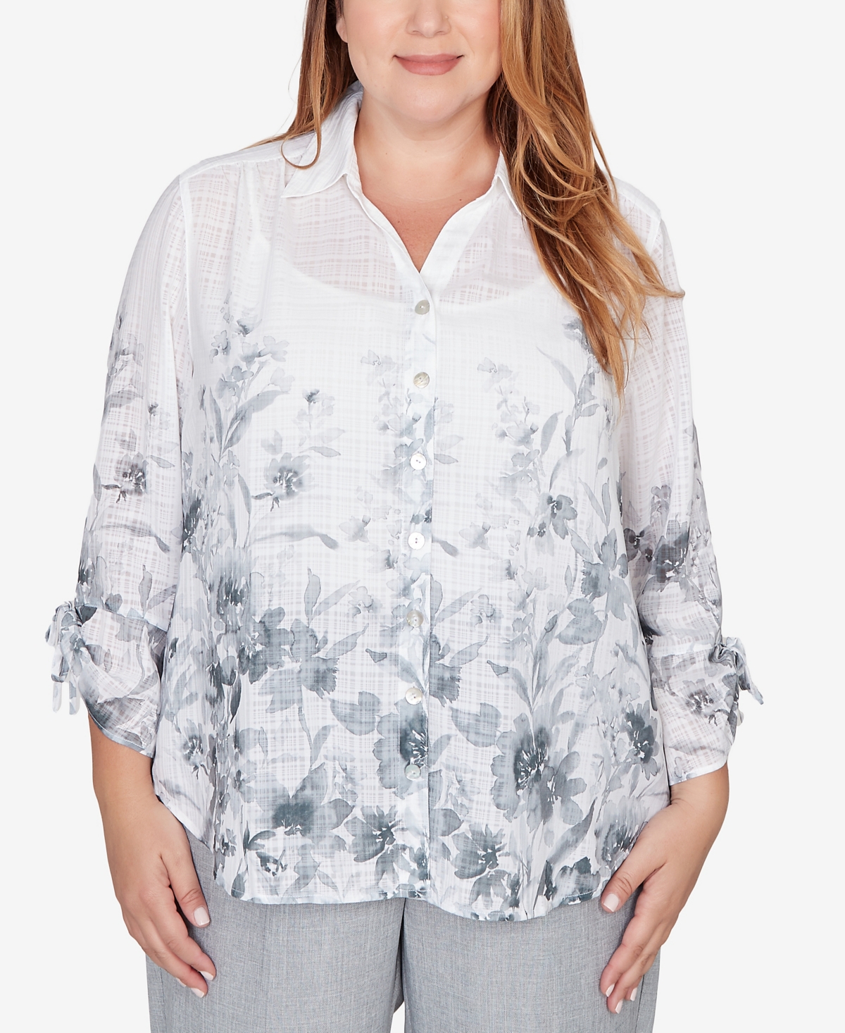 Click here for Alfred Dunner Plus Size Al Fresco Collared Waterco... prices