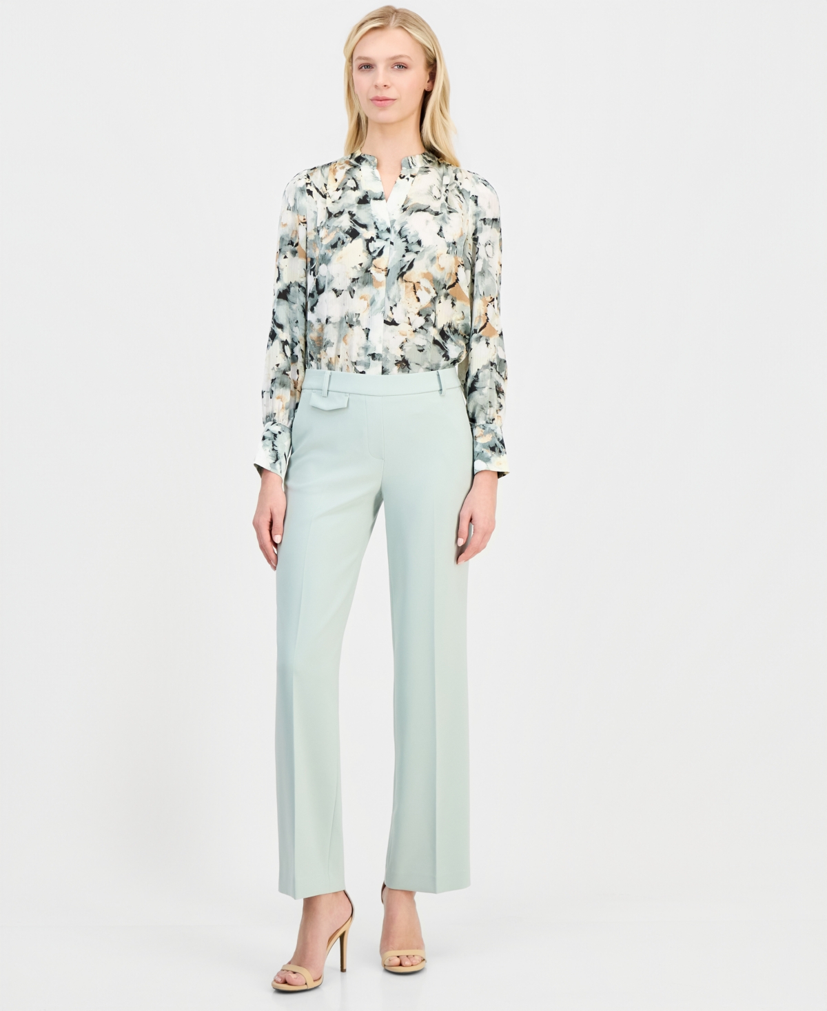 Click here for Anne Klein Womens Liberty Stretch High Rise Wide-L... prices