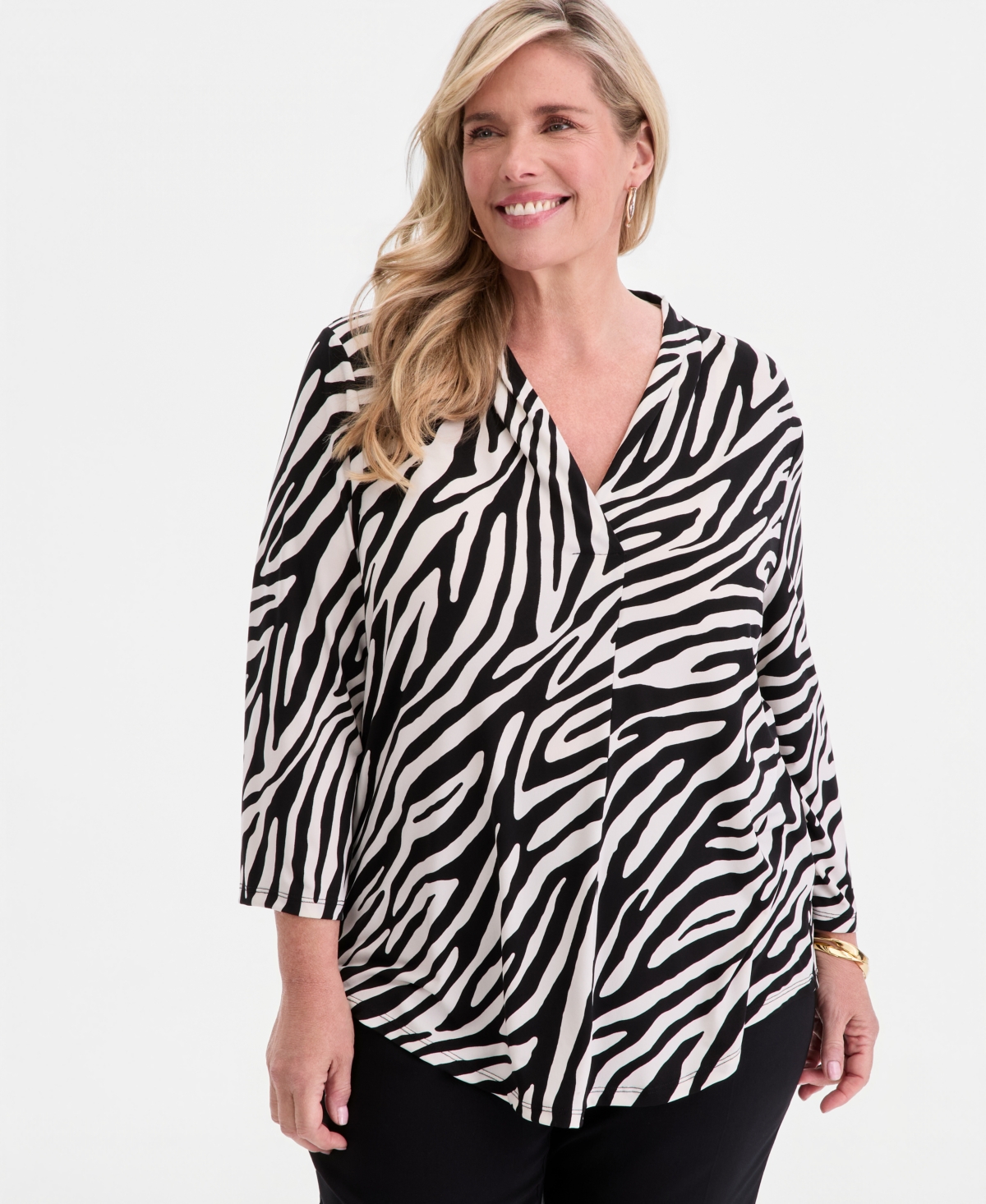 Click here for Jm Collection Plus Size Lush V-Neck Top  Macys Exc... prices