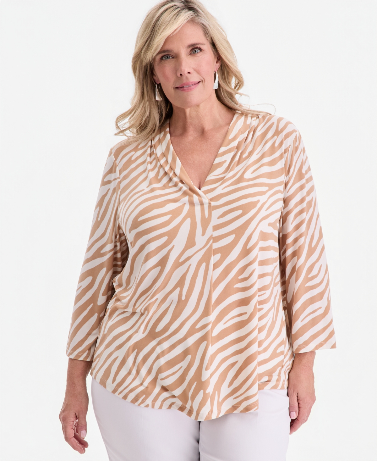 Click here for Jm Collection Plus Size Lush V-Neck Top  Macys Exc... prices