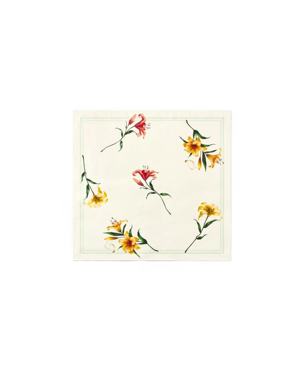 Click here for Lilysilk Womens Lily Print Silk Scarf - Lily white prices
