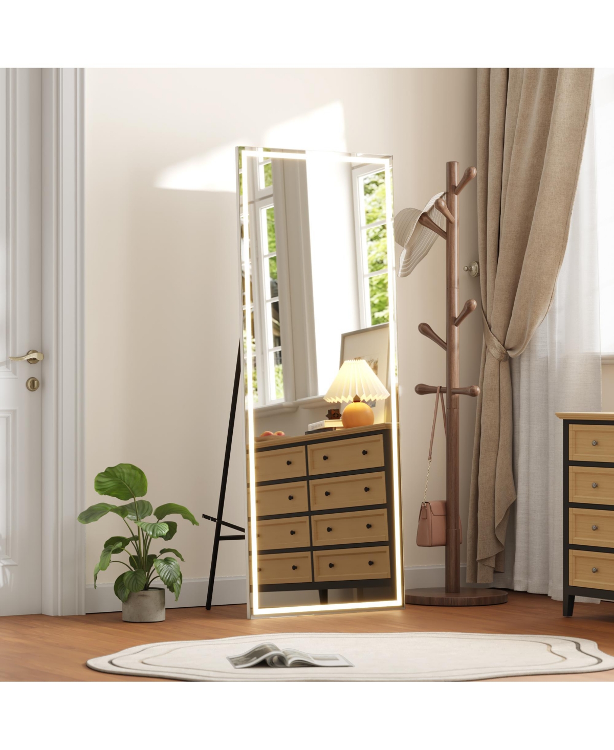 Click here for Homfan 71x 28 Full Body Mirror with Led Light  Flo... prices