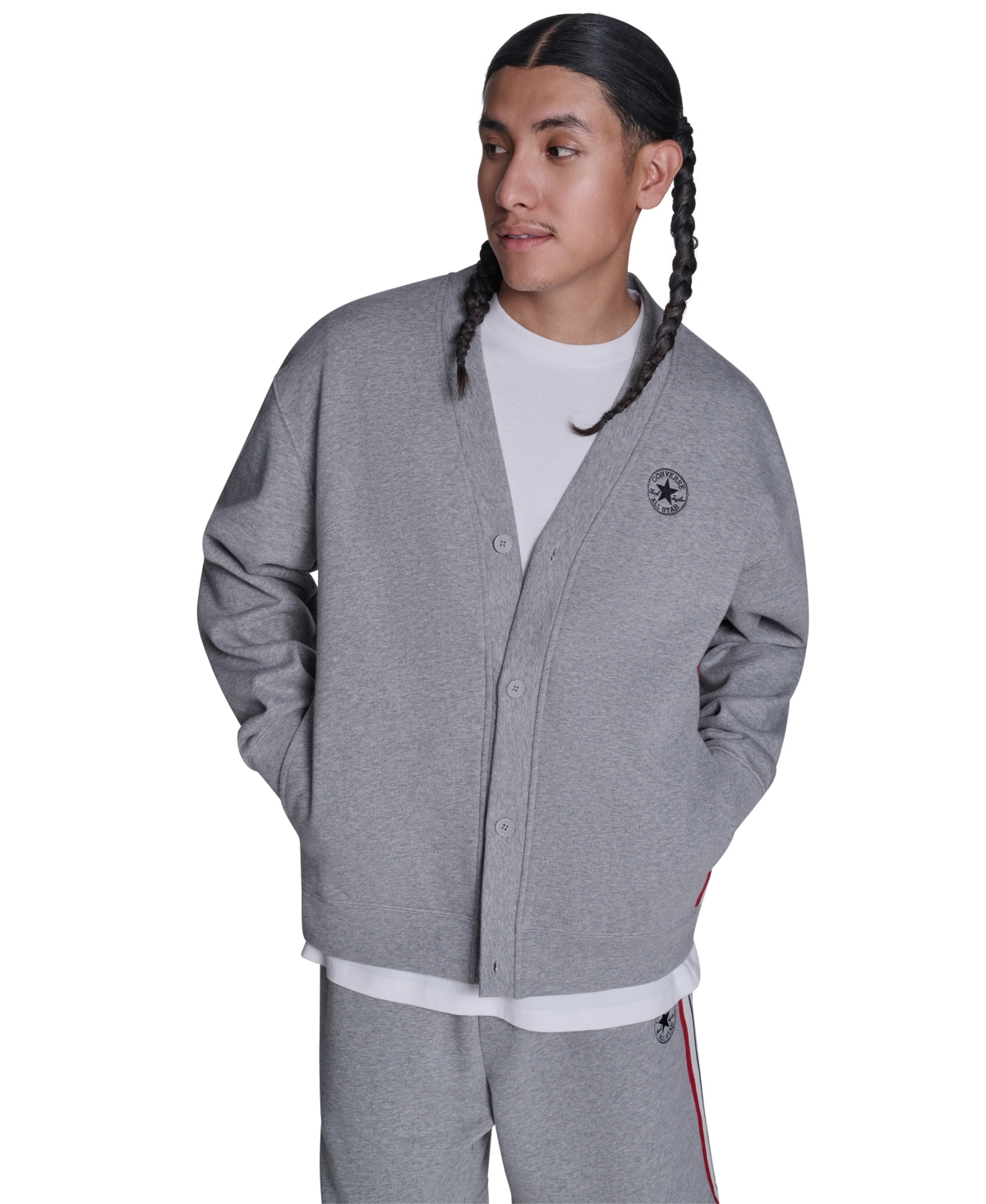 Click here for Converse Mens Regular-Fit V-Neck Sweatshirt - Vint... prices