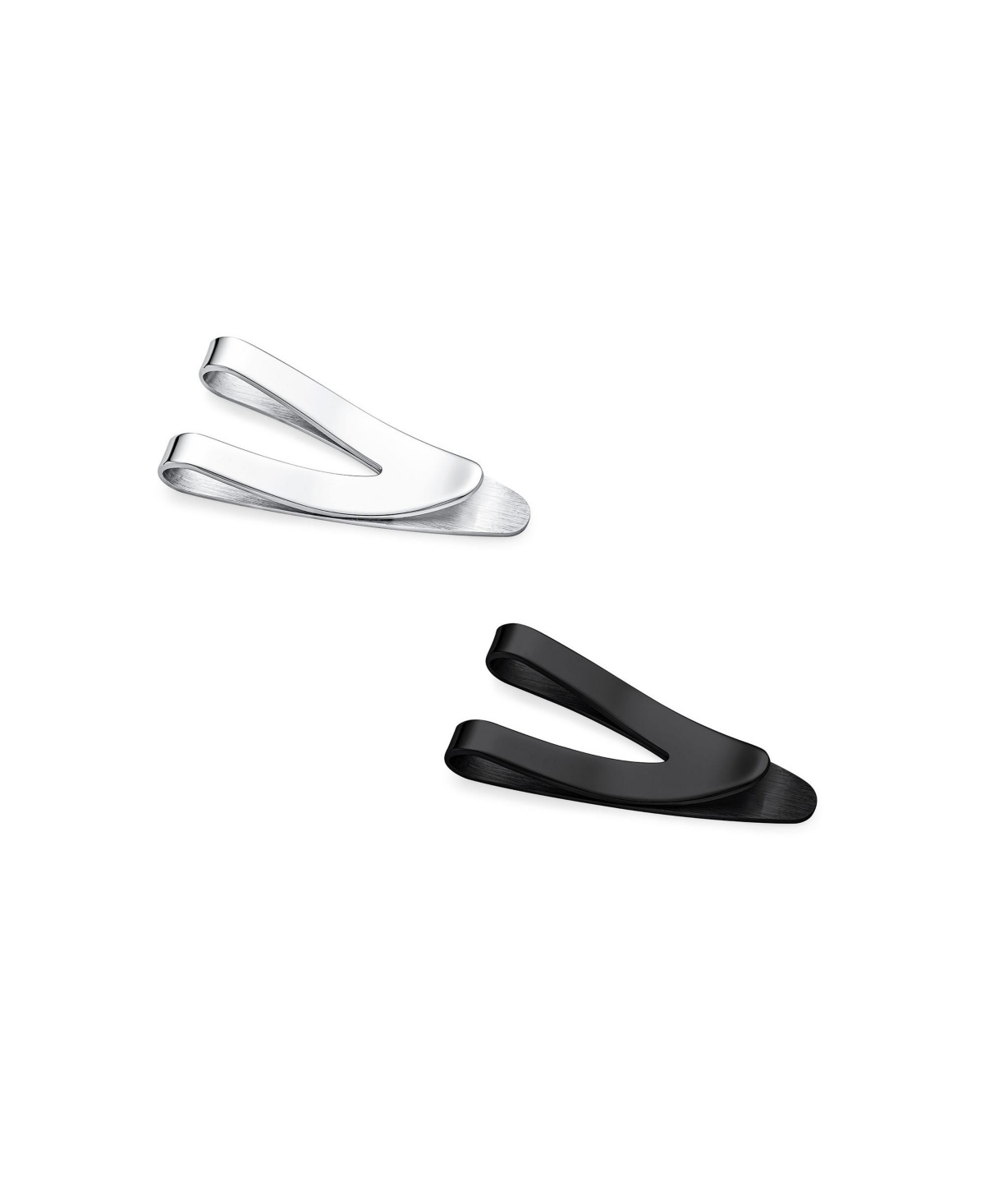 Click here for Bling Jewelry Set of 2 Silver Black V-Shaped Money... prices