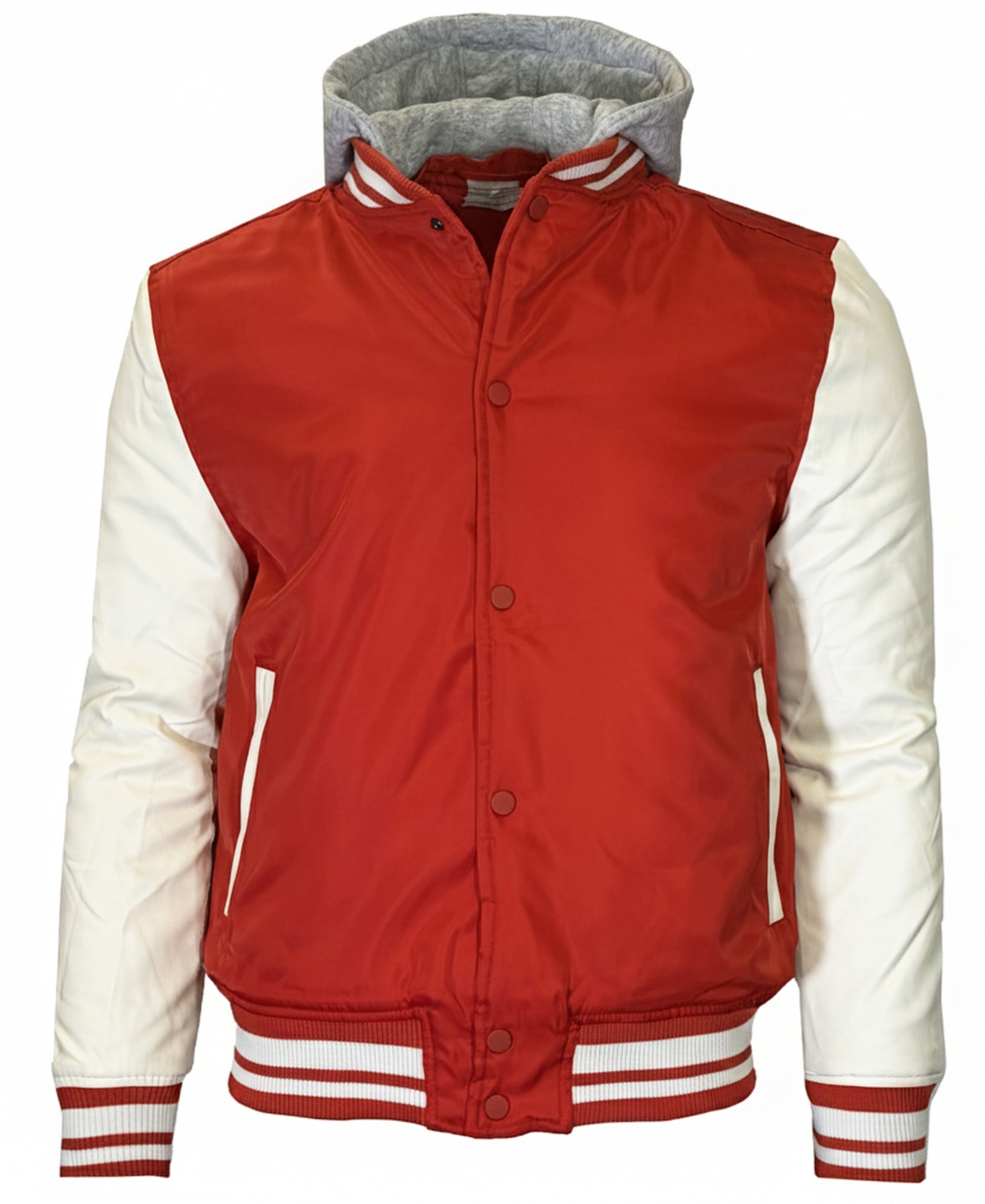 Click here for Q-Active Mens Ribbed Collar Hooded Varsity Jacket... prices