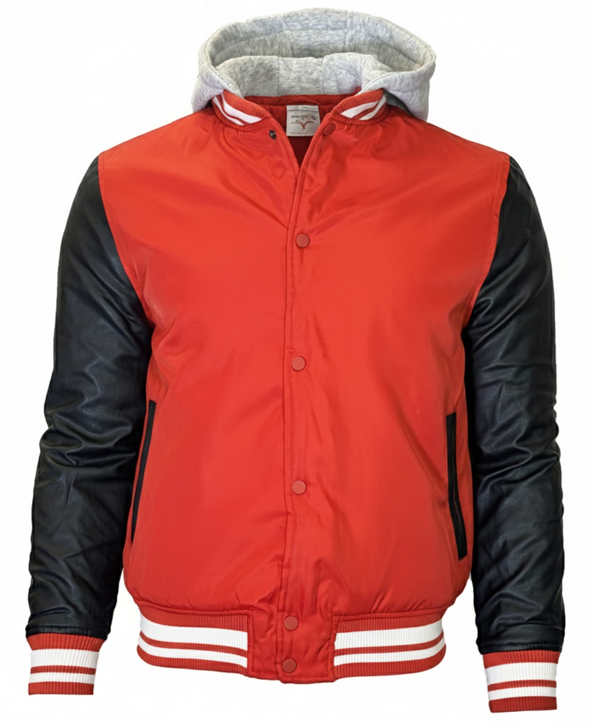 Click here for Q-Active Mens Ribbed Collar Hooded Varsity Jacket... prices