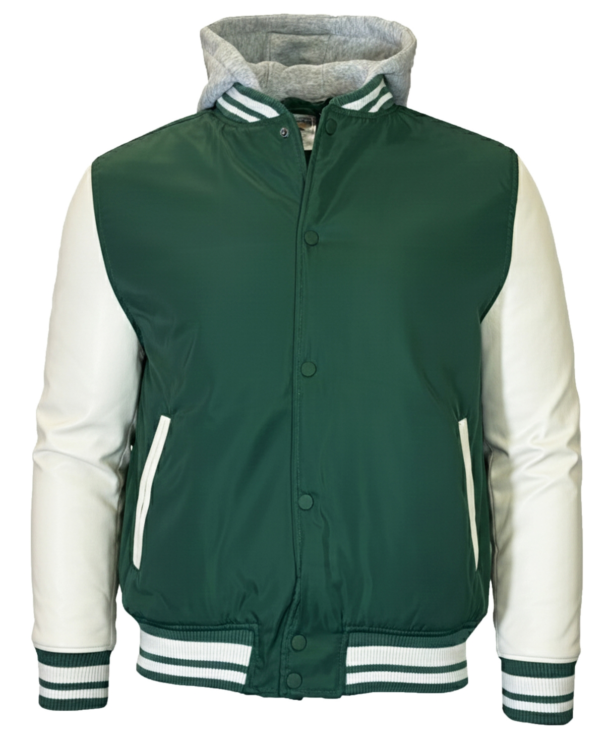 Click here for Q-Active Mens Ribbed Collar Hooded Varsity Jacket... prices