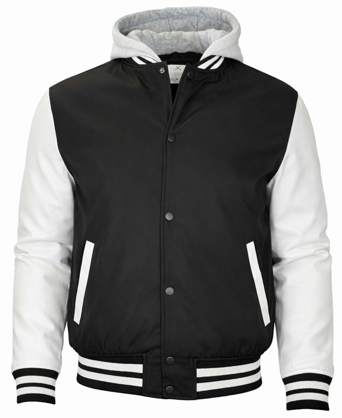 Click here for Q-Active Mens Ribbed Collar Hooded Varsity Jacket... prices
