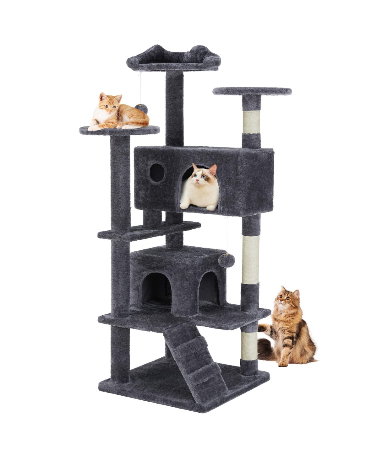 Click here for Zeus & Ruta 70" Grey Large Cat Tree Tower: Mu... prices