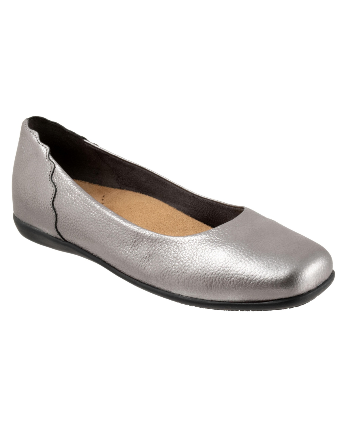 Click here for Trotters Womens Sunny Flat - Pewter prices