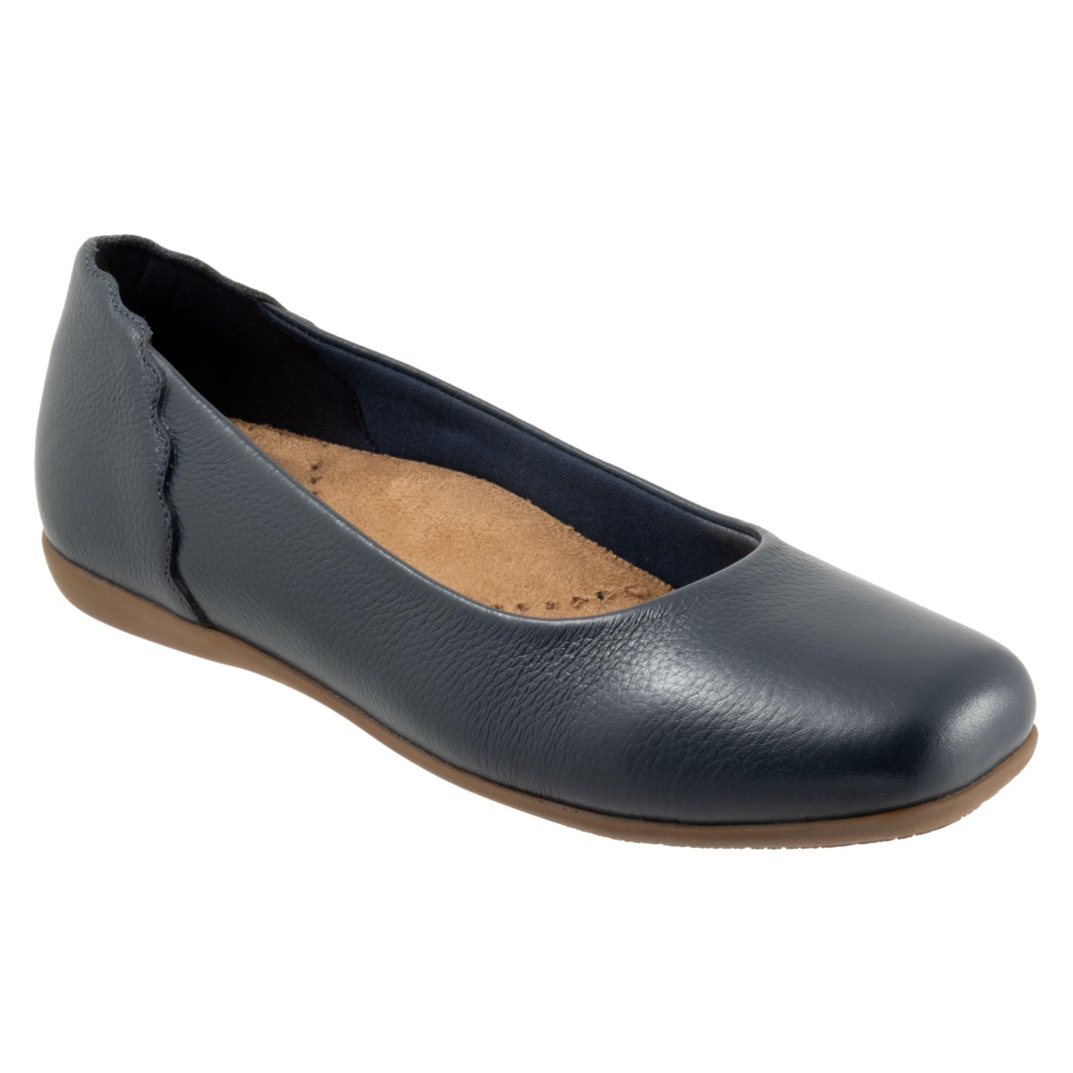Click here for Trotters Womens Sunny Flat - Navy prices