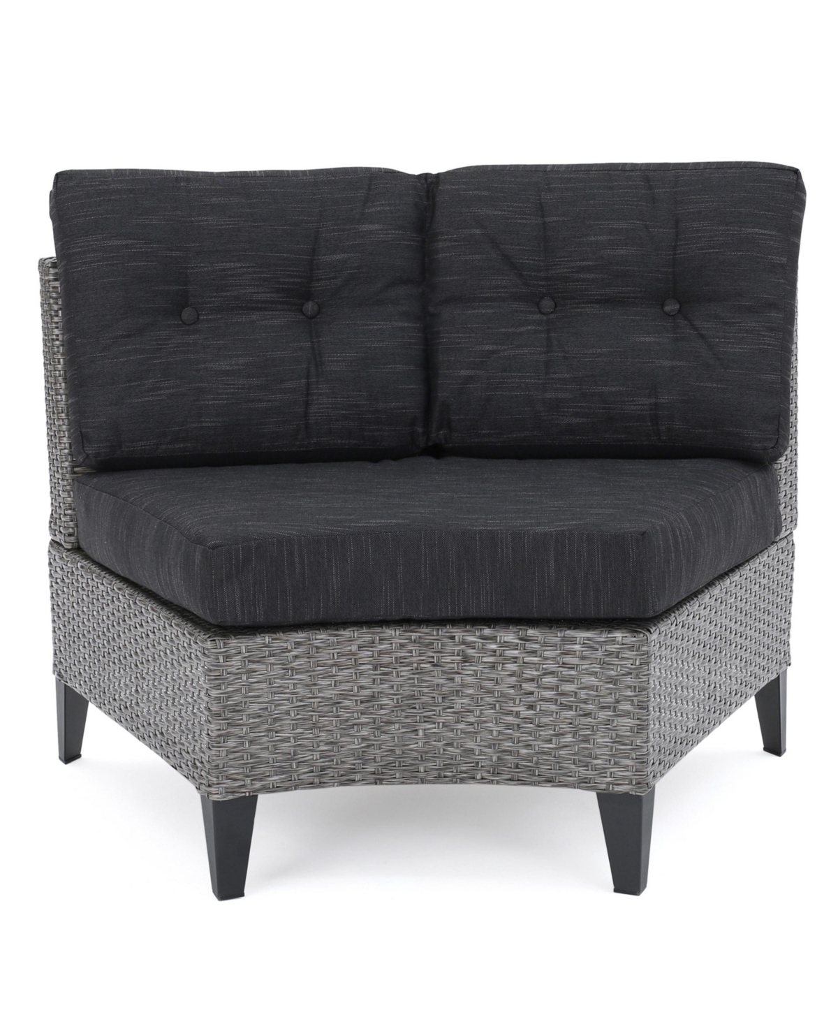 Click here for Mixed Grey Polyethylene Rattan Wicker Sofa with Ir... prices