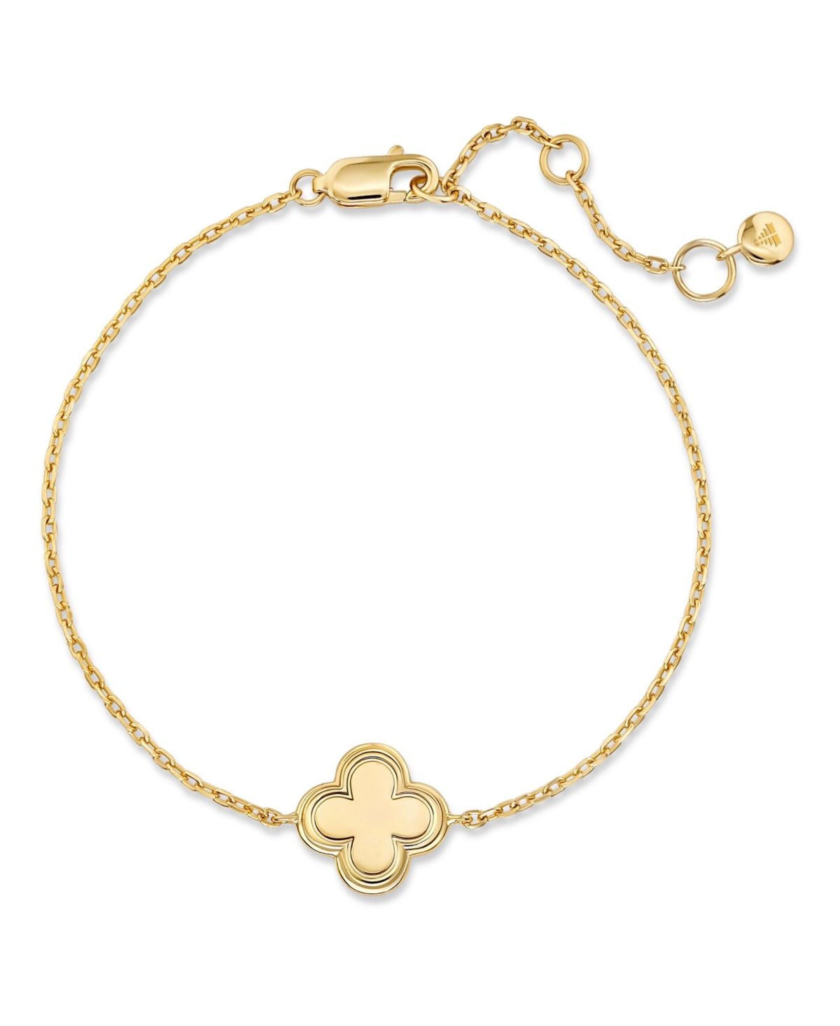 Click here for Devata Contour-lined Clover Bracelet in Gold Plate... prices