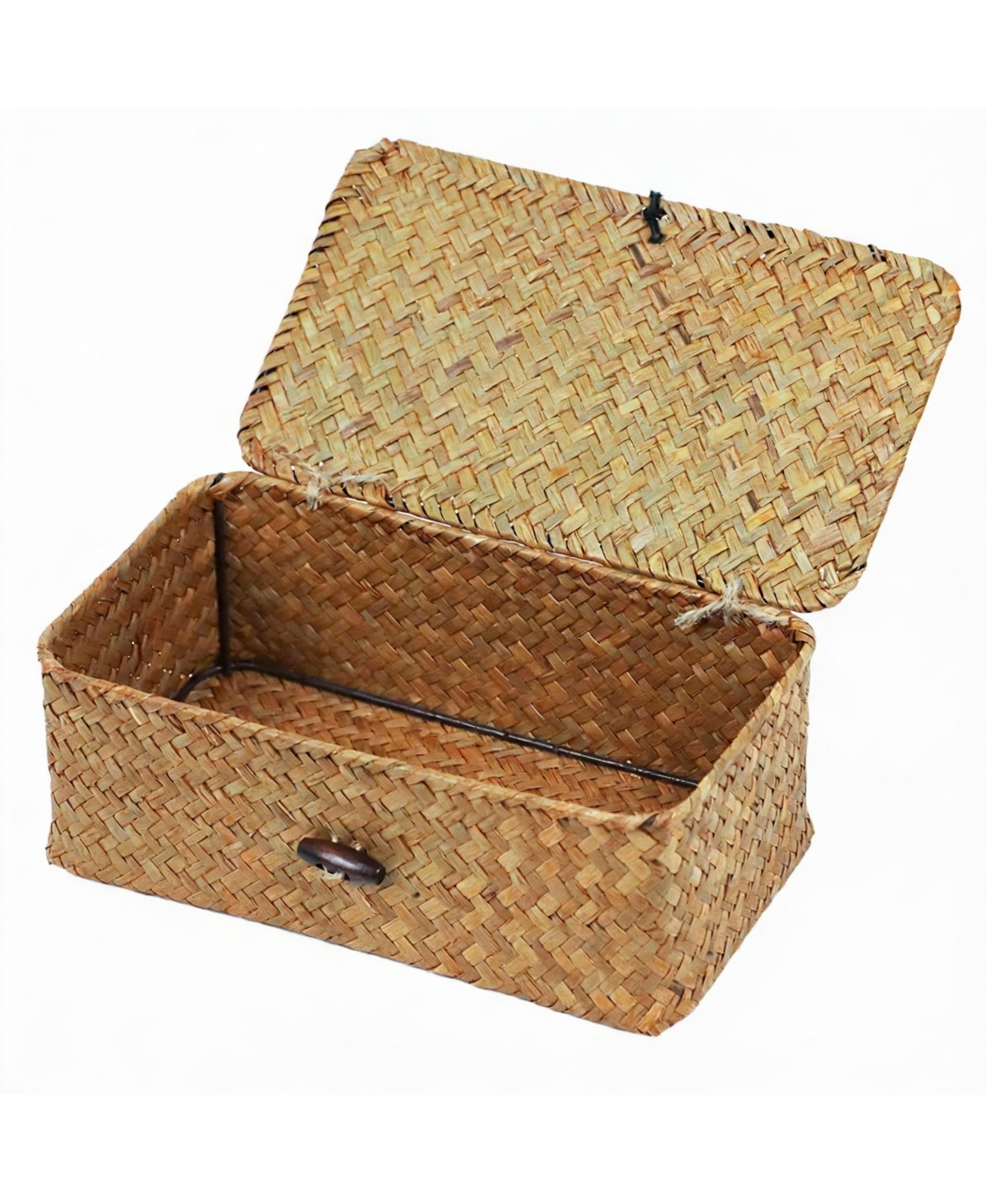Click here for Yigii Seagrass Storage Basket with Lid - Brown prices