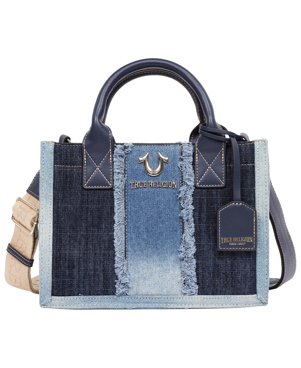 Click here for True Religion Frayed Denim Modern Tote with Remova... prices