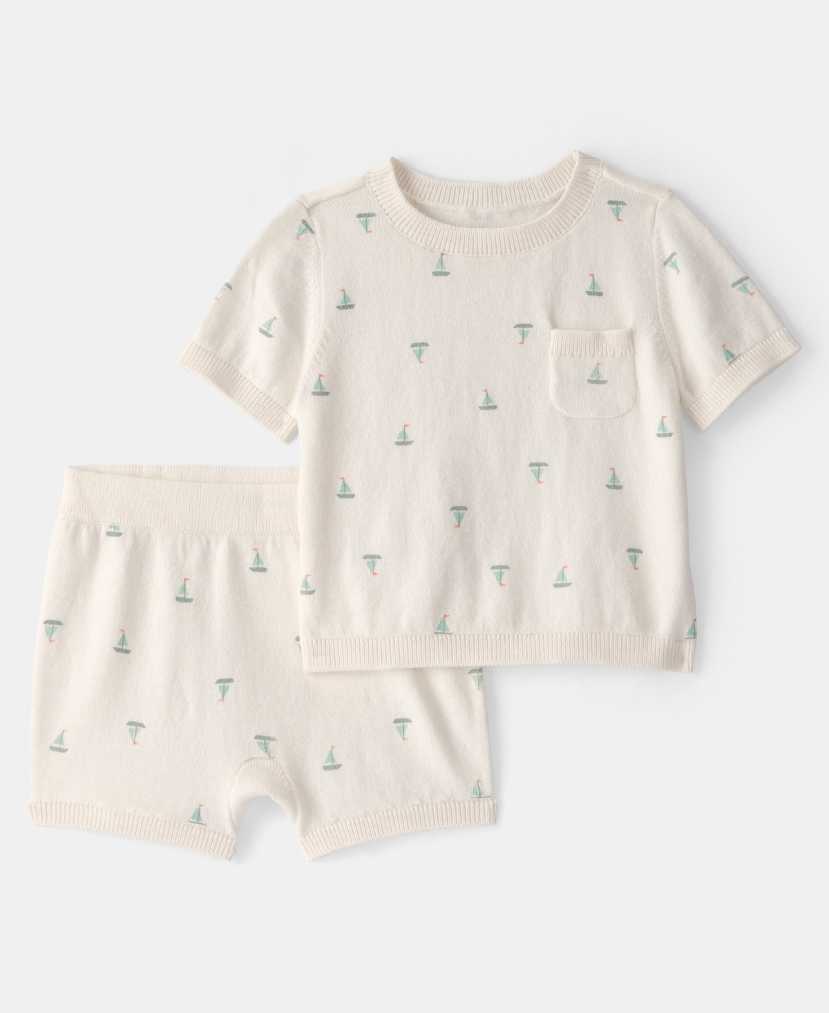 Click here for Carters Baby Boys Sailboat Sweater Top and Shorts... prices