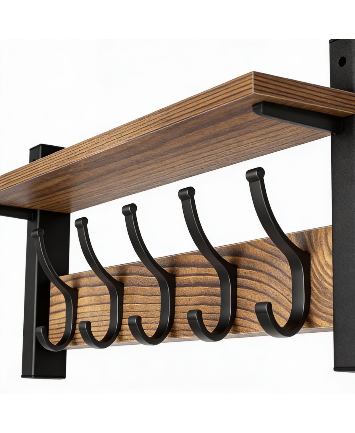 Click here for Yigii 5-Hook Wall Coat Rack with Shelf  55lbs Capa... prices