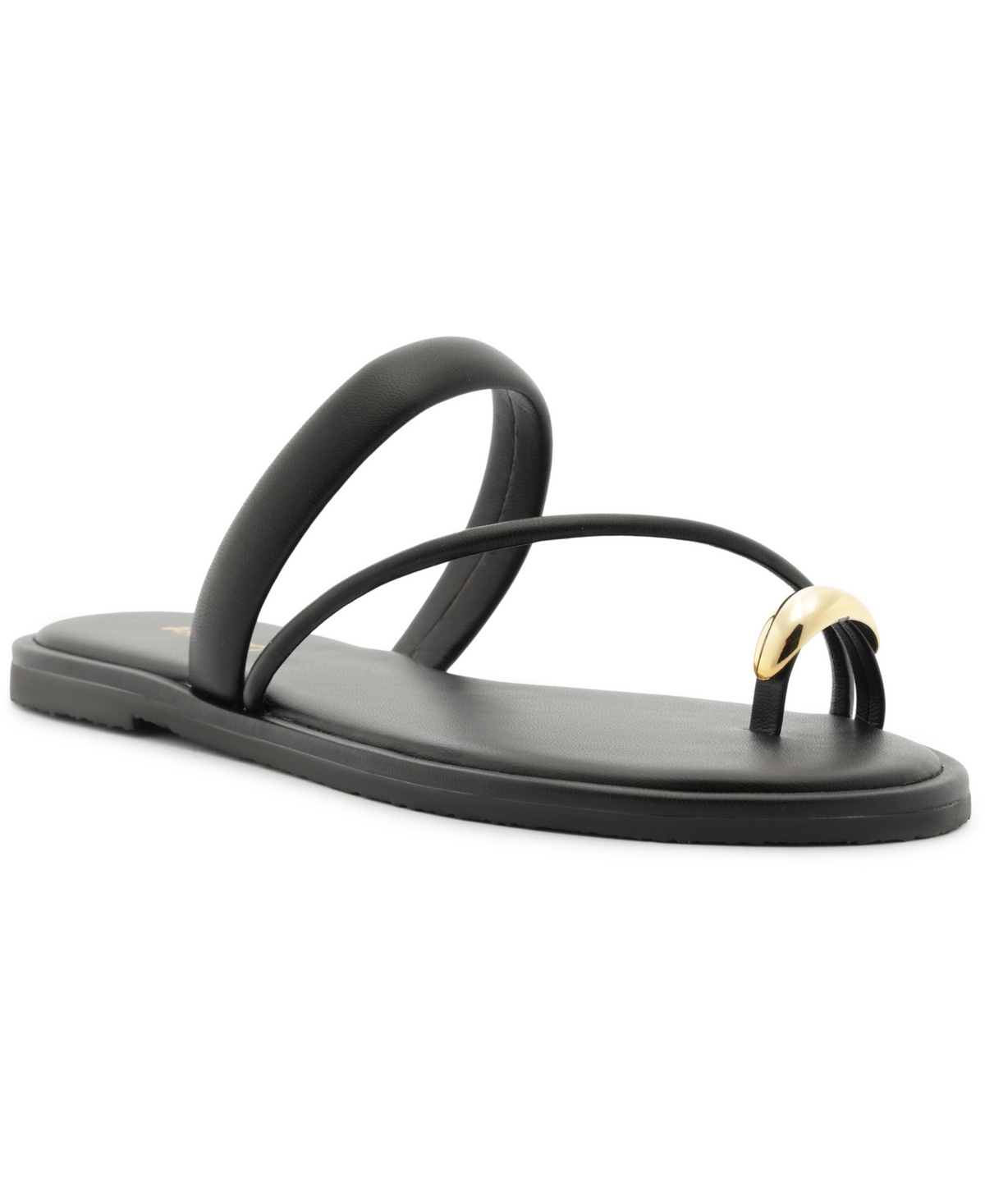 Click here for Arezzo Womens Pamela Slip-On Flat Sandals - Black prices