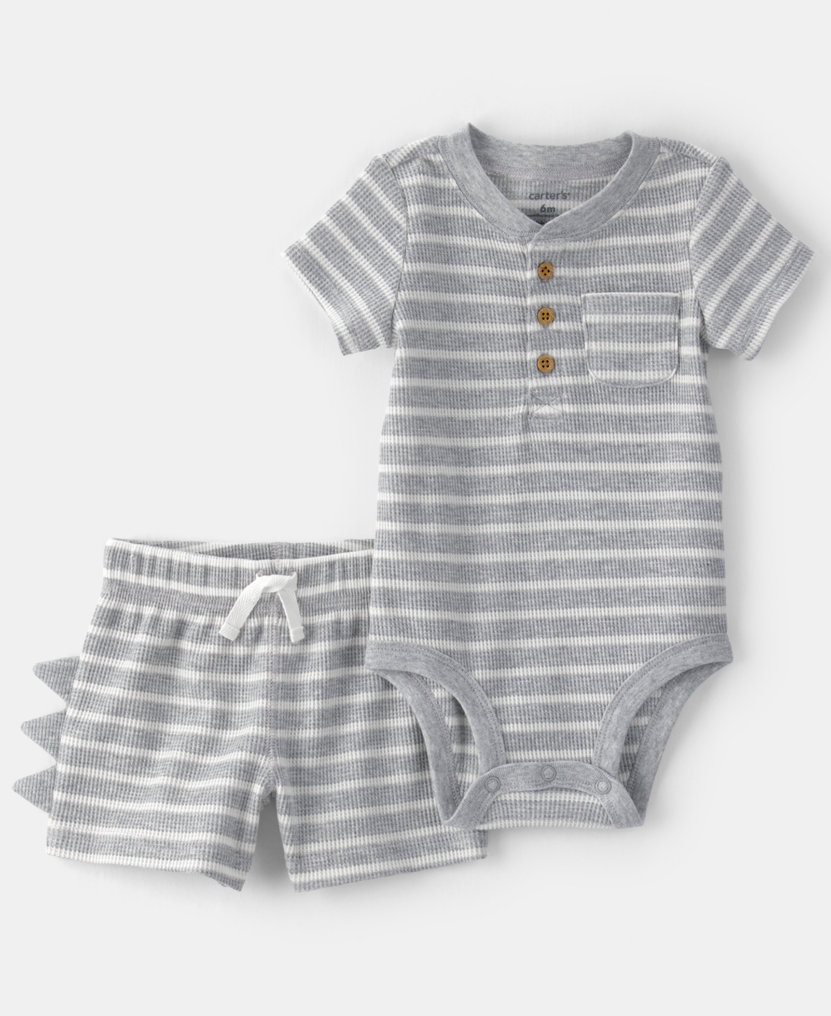 Click here for Carters Baby Boys Dino Spikes Waffle-Knit Short-Sl... prices