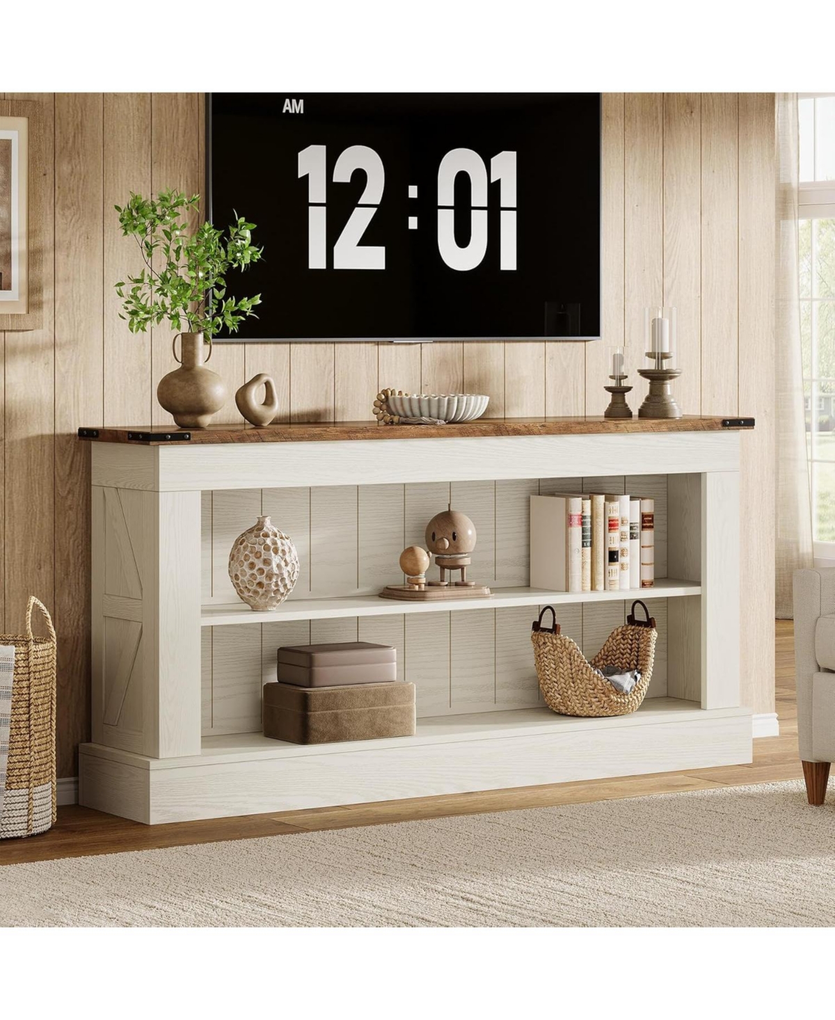 Click here for Tribesigns Farmhouse Tv Stand for 70-Inch Tv  63&#... prices