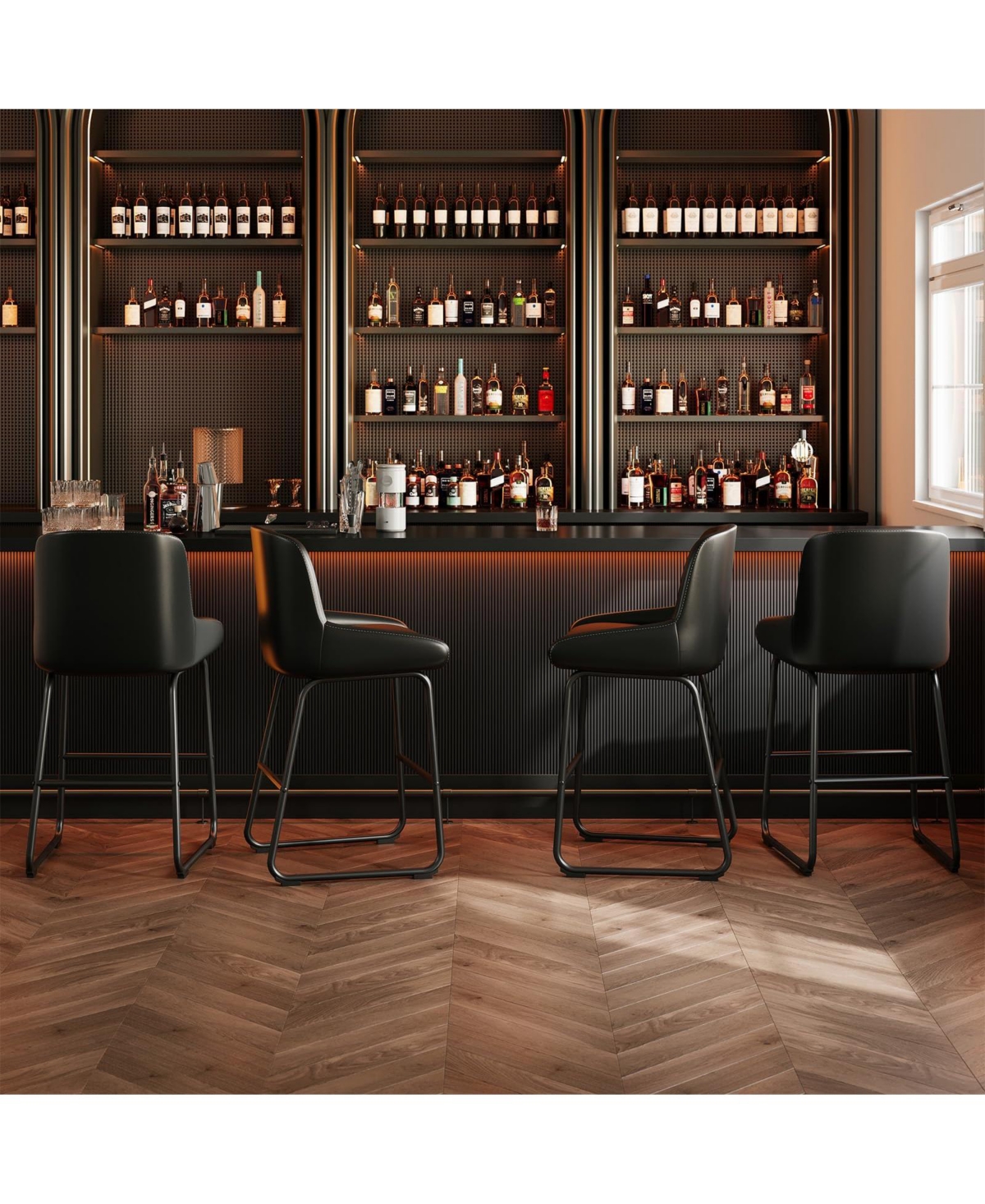 Click here for gaomon Home Counter Height Bar Stools Pu Leather B... prices