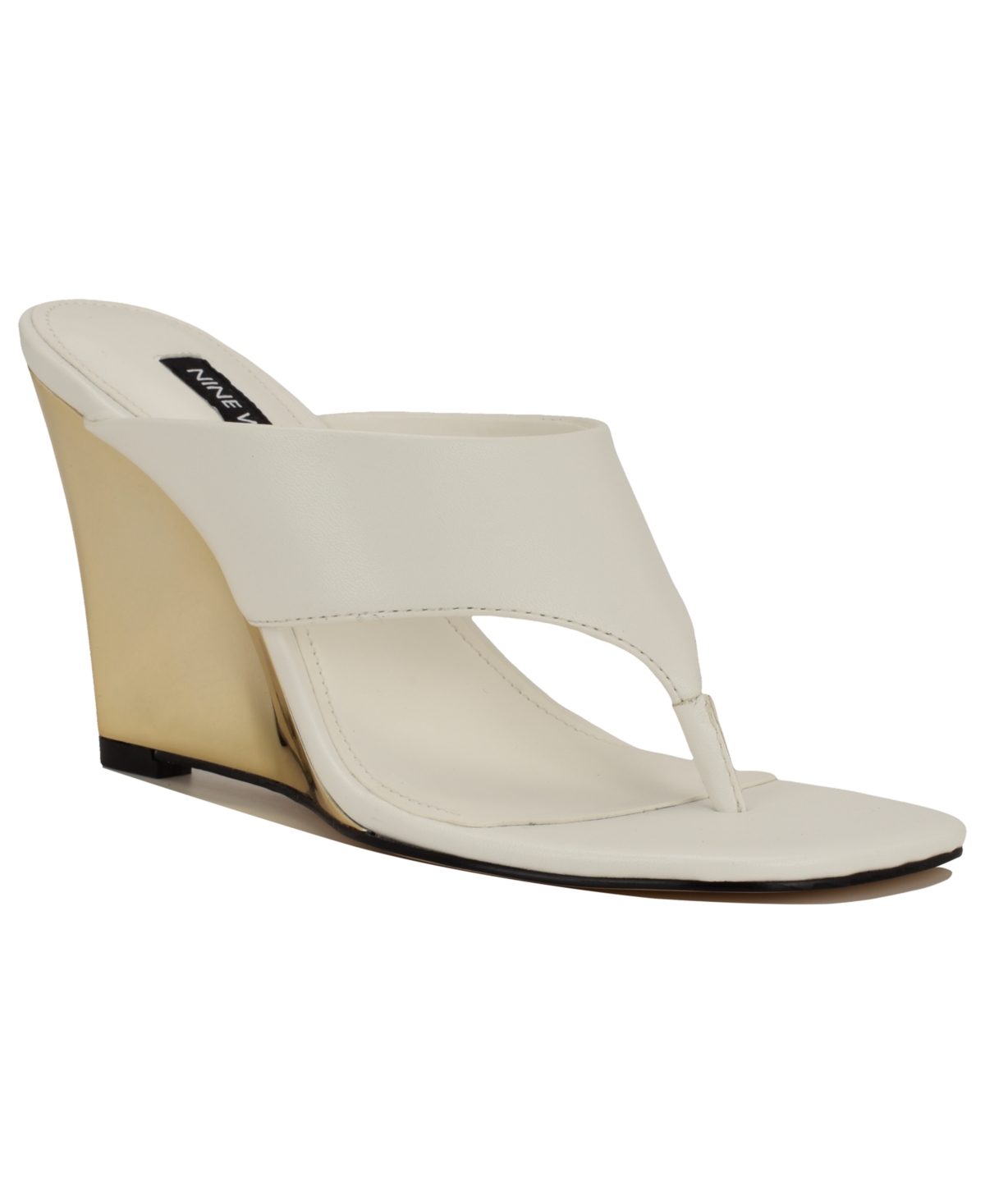 Click here for Nine West Womens Presa Slip-On Wedge Sandals - Whi... prices