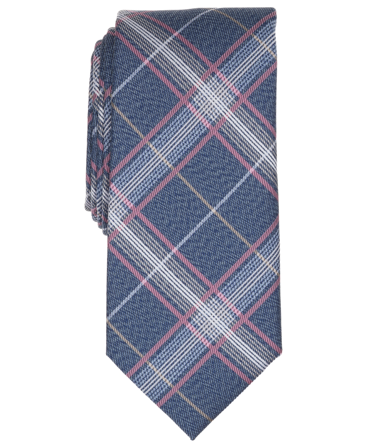 Click here for Perry Ellis Mens Legera Plaid Tie - Blue prices
