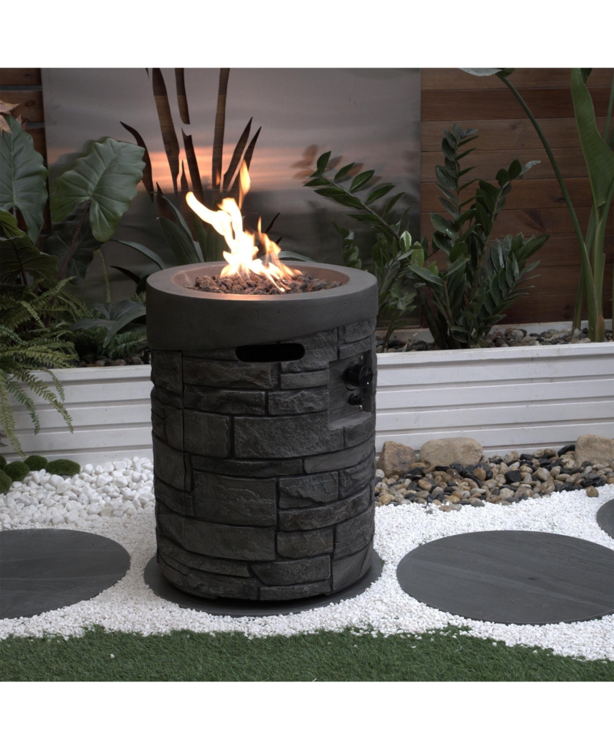 Click here for Flynama 20 Inch Round Outdoor Gas Fire Pit 32000 B... prices