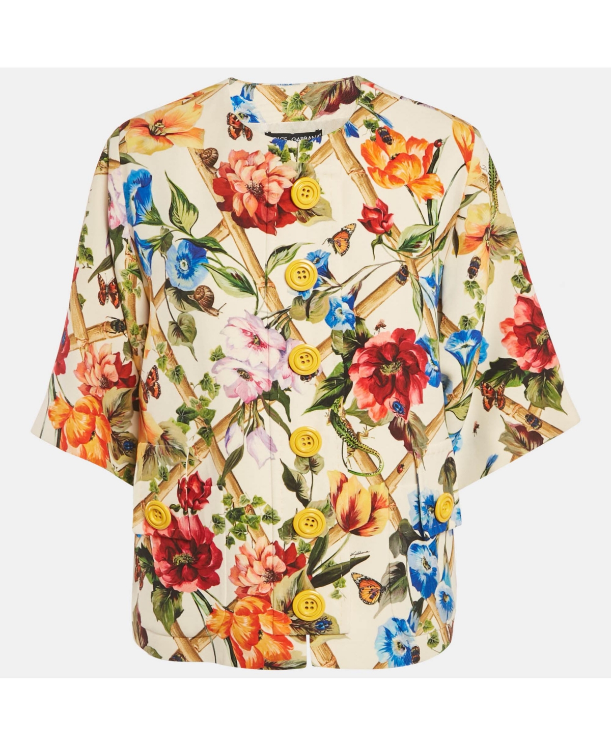 Click here for Pre-Owned Dolce & Gabbana Womens Cream Floral Prin... prices