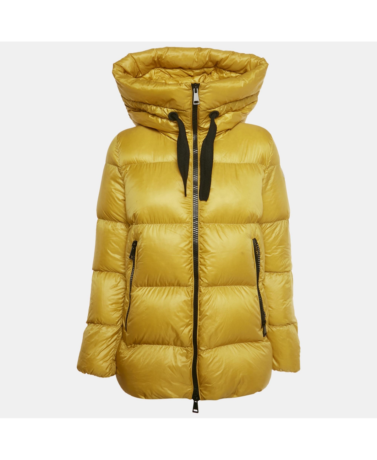 Click here for Pre-Owned Moncler Womens Yellow Nylon Hooded Down... prices