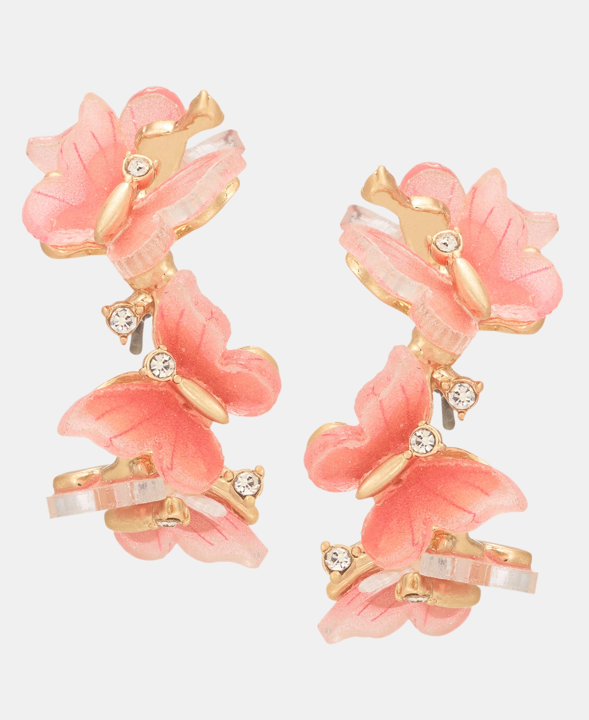 Click here for lonna & lilly Colored Butterfly Hoop Earrings - Co... prices