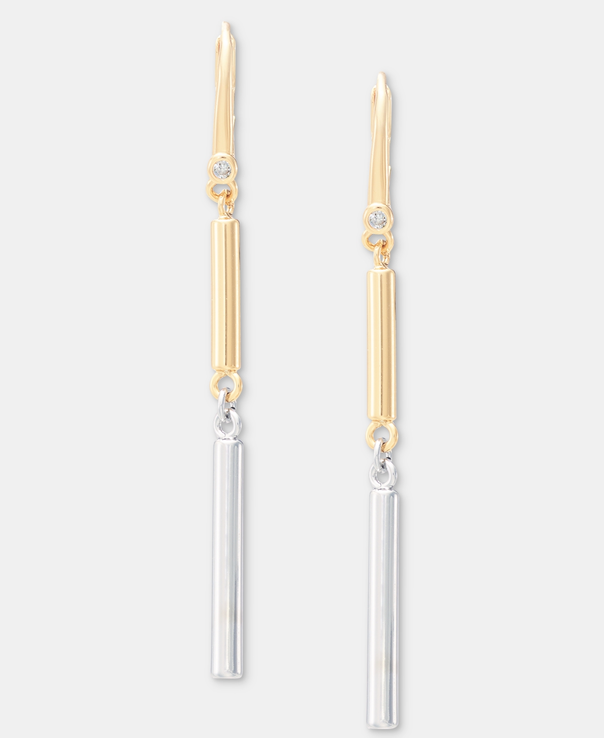 Click here for Dkny Two-Tone Bar Statement Double Drop Earrings -... prices