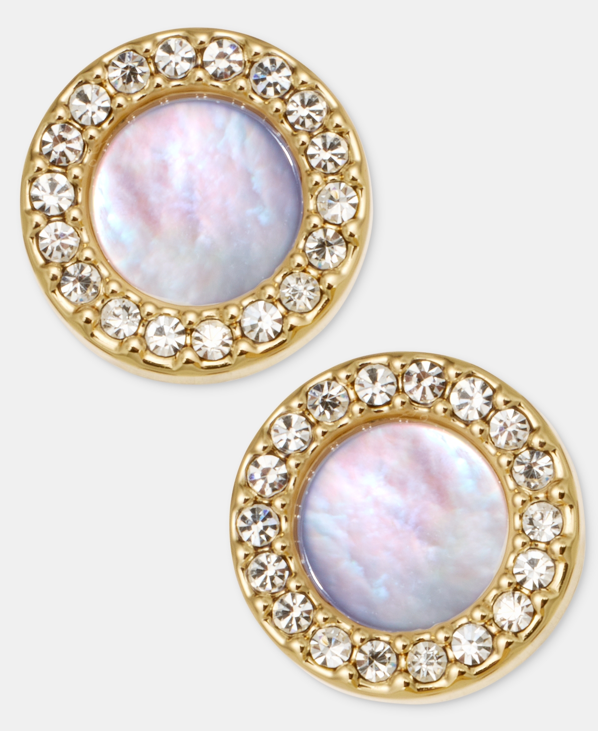 Click here for Dkny Mother of Pearl Inlay Statement Stud Earrings... prices