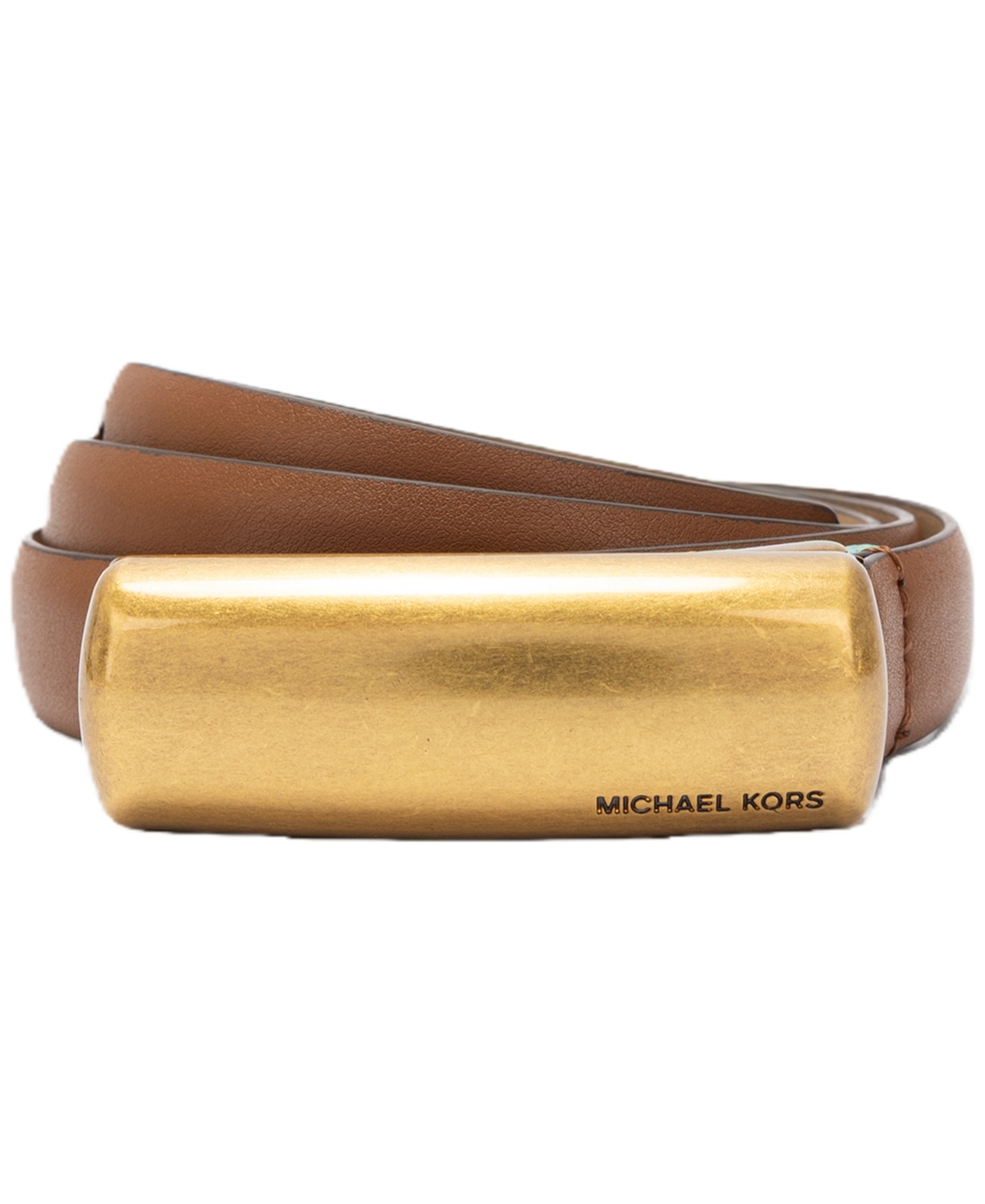 Click here for Michael Michael Kors Bubble Plaque Leather Belt -... prices