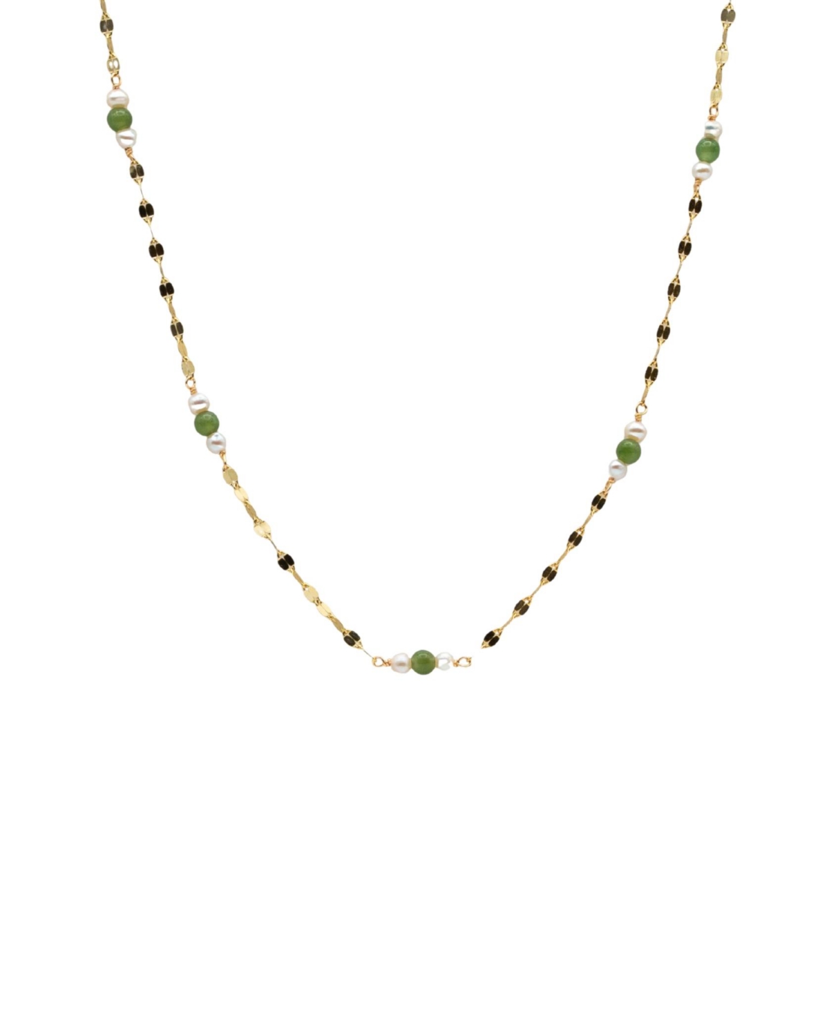 Click here for seree Elena Jade and Freshwater Pearl Beaded Neckl... prices